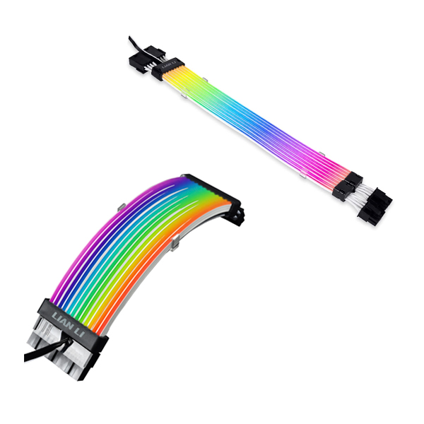 Cable Lian Li Strimer Plus V2, 24-Pin RGB Motherboard, 20 cm + Dual 8 ...